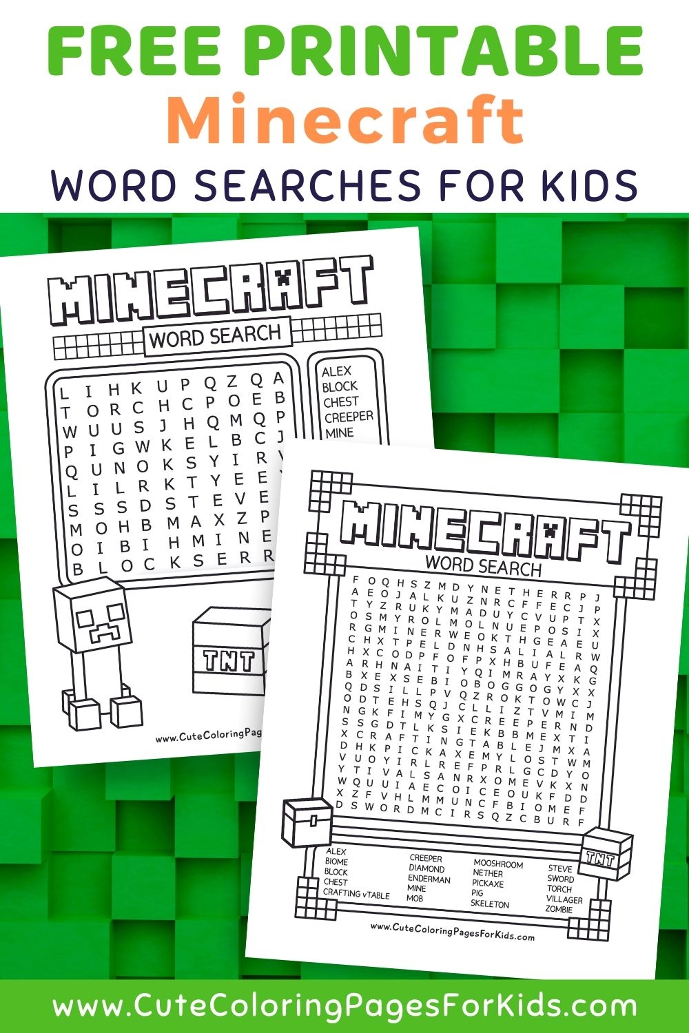 Minecraft Word Search Printable: A Fun and Engaging Activity for Gamers ...