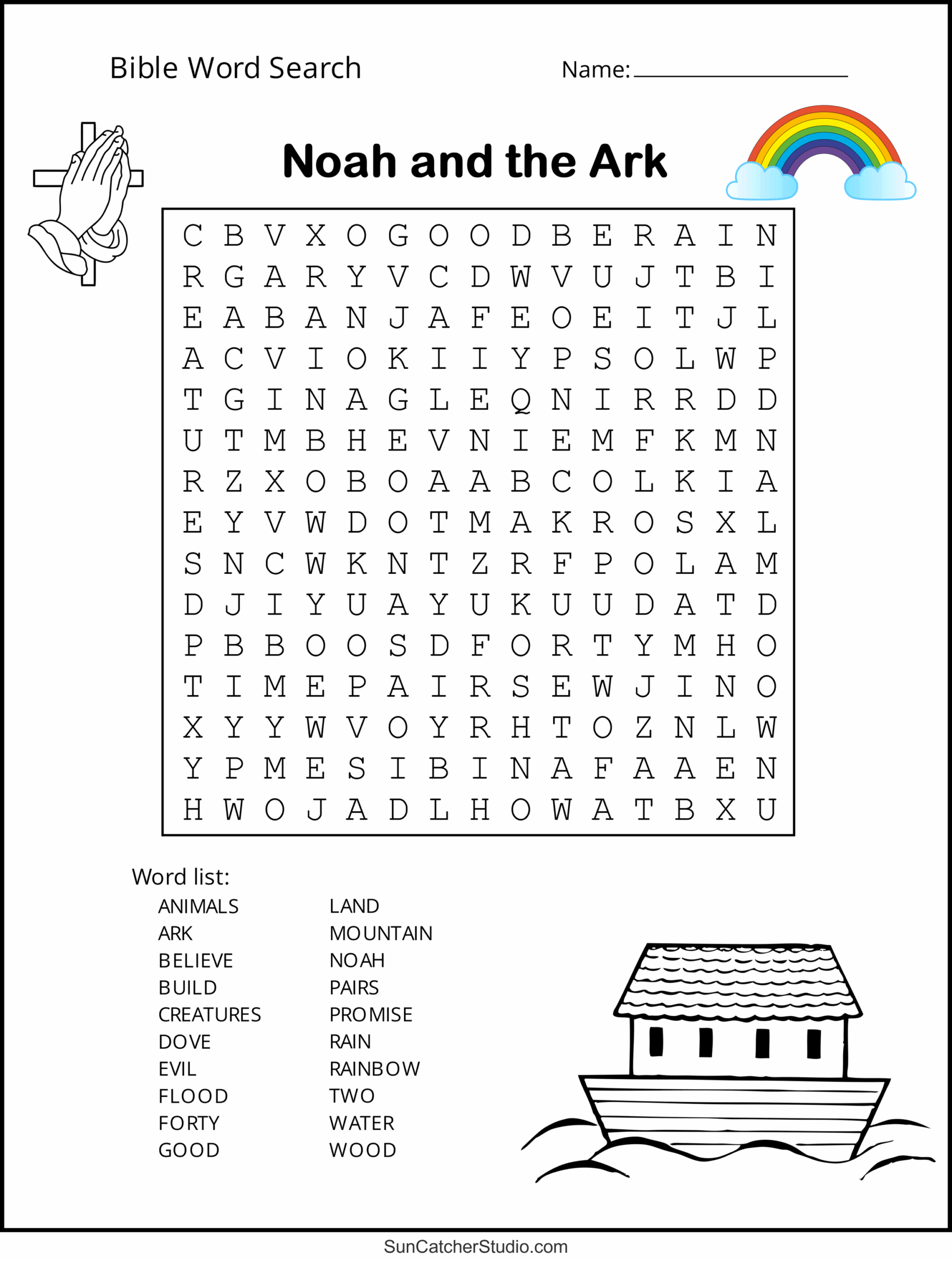 Bible Word Search Printables: A Fun and Educational Activity for All ...
